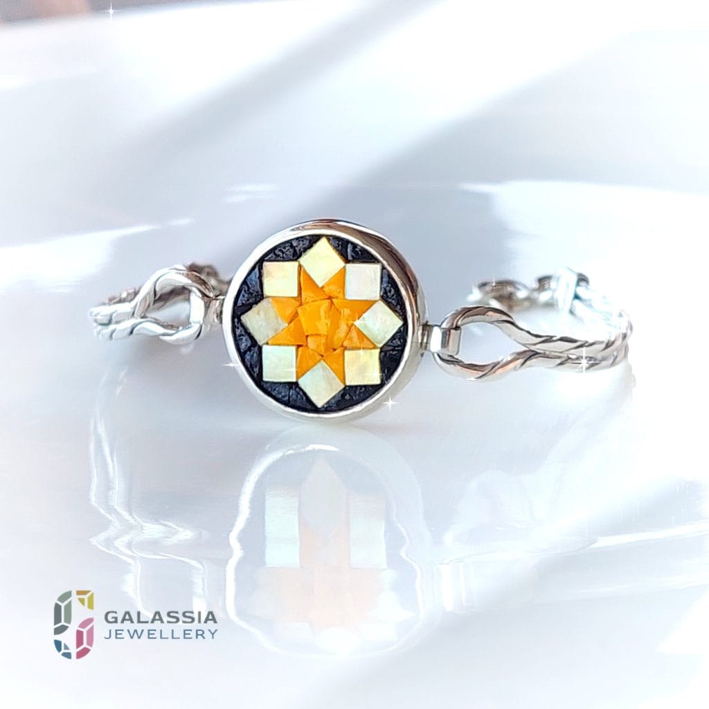 Geometric Design Micro-mosaic Bracelet - Galassia Jewellery